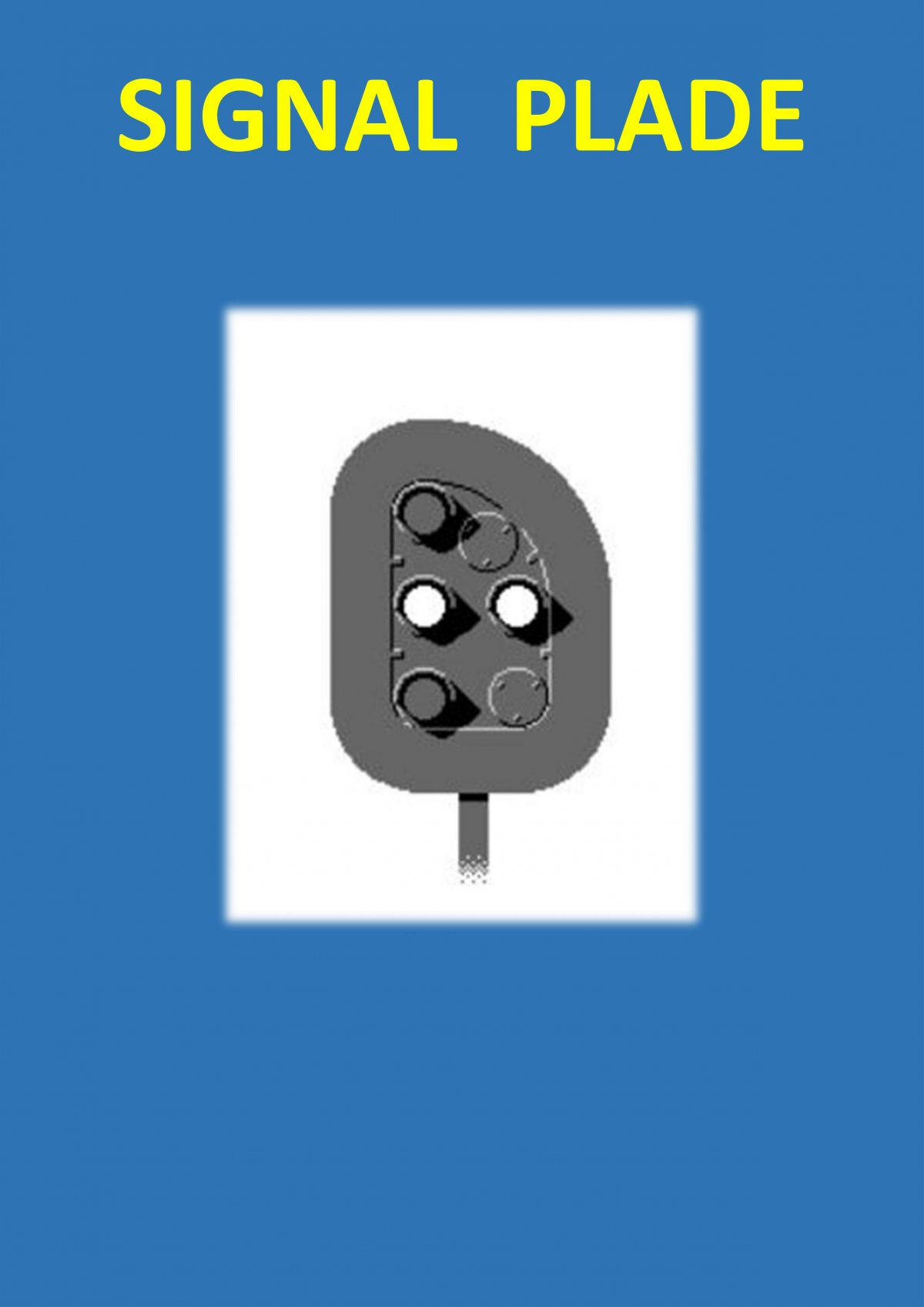 PU signal ( Perron udkørsels signal ) med 4 lanterner - Signal Plader ...